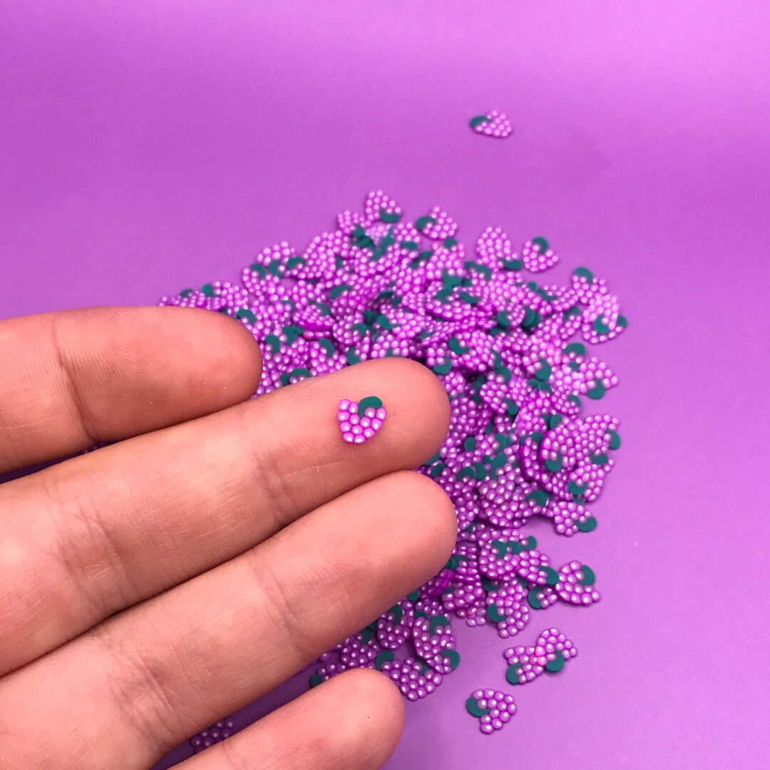 5g Purple Grape Polymer Clay Slices, Grape Fruit Slice, UV Resin, Epoxy ...