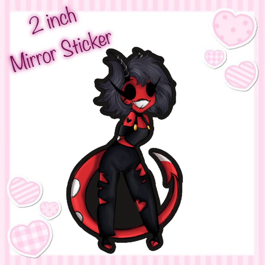 Millie Hazbin Hotel Helluva Boss Mirror Sticker Chibis Kiss Cut Sticker ...