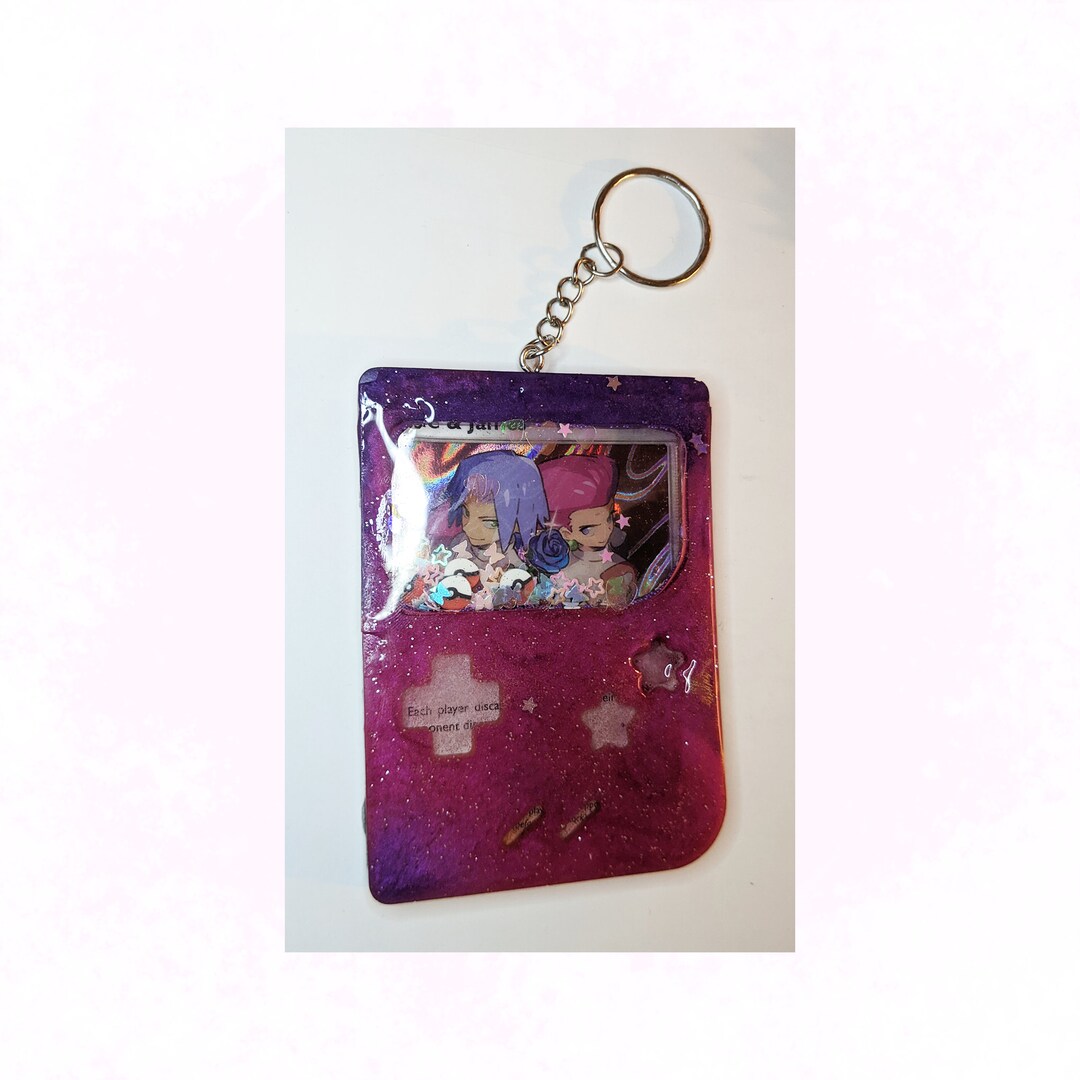 Pokemon Team Rocket Jesse James Shaker Keychain 3 Inch Pink and Purple ...