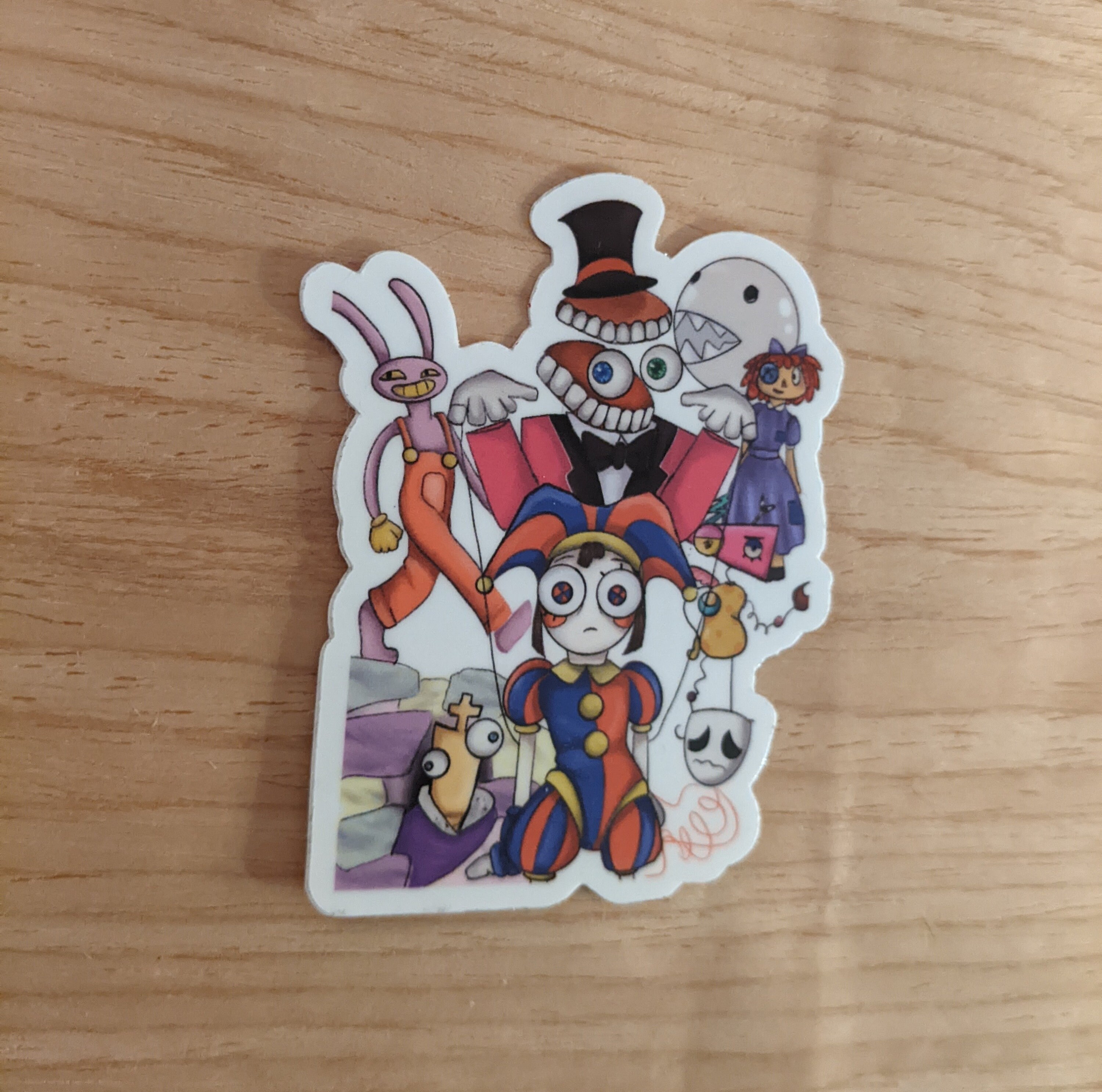 Digital Circus 2 Inch Vynil Sticker - Pomni Cane Ragatha Jax Kinger ...