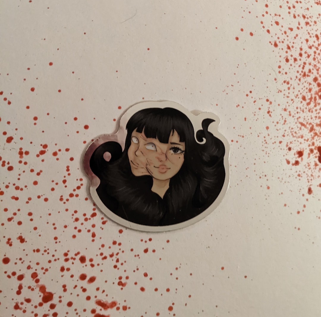 Tomie Junji Ito Halloween Horro Manga Mirror Sticker Chibis Kiss Cut ...