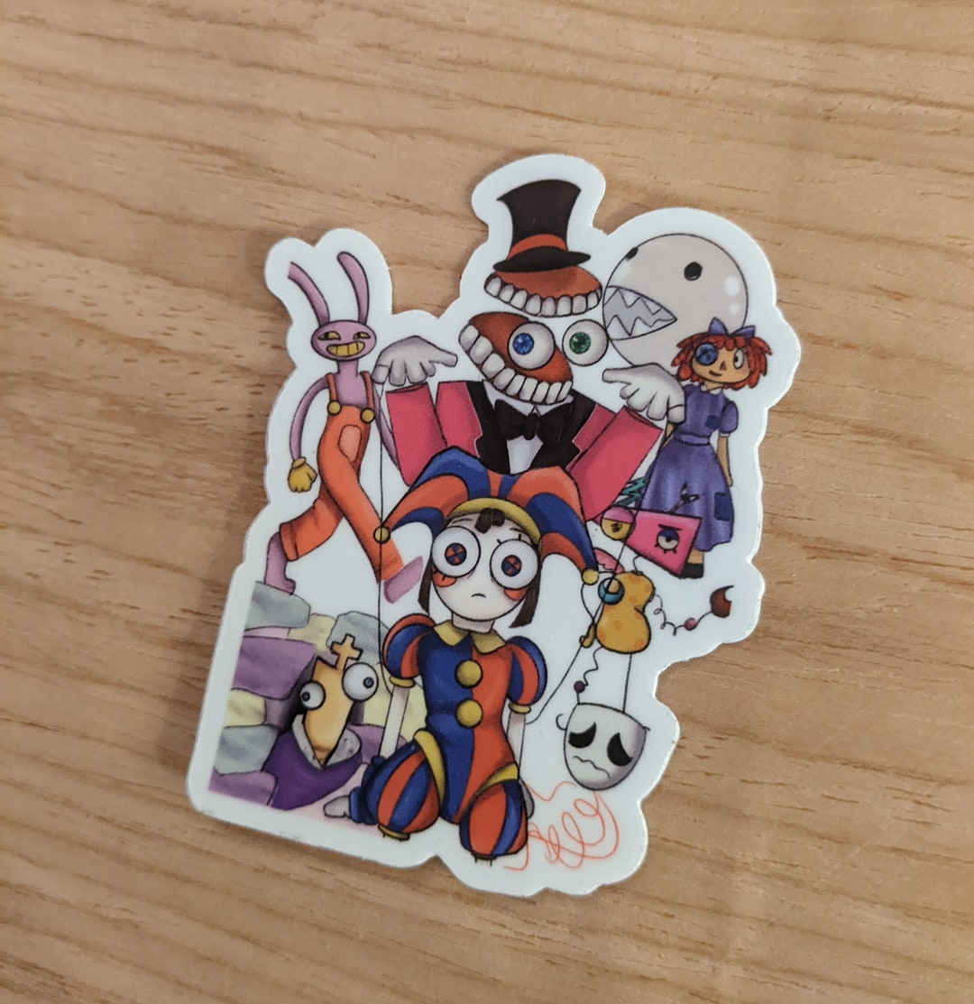 Digital Circus 2 Inch Vynil Sticker - Pomni Cane Ragatha Jax Kinger ...