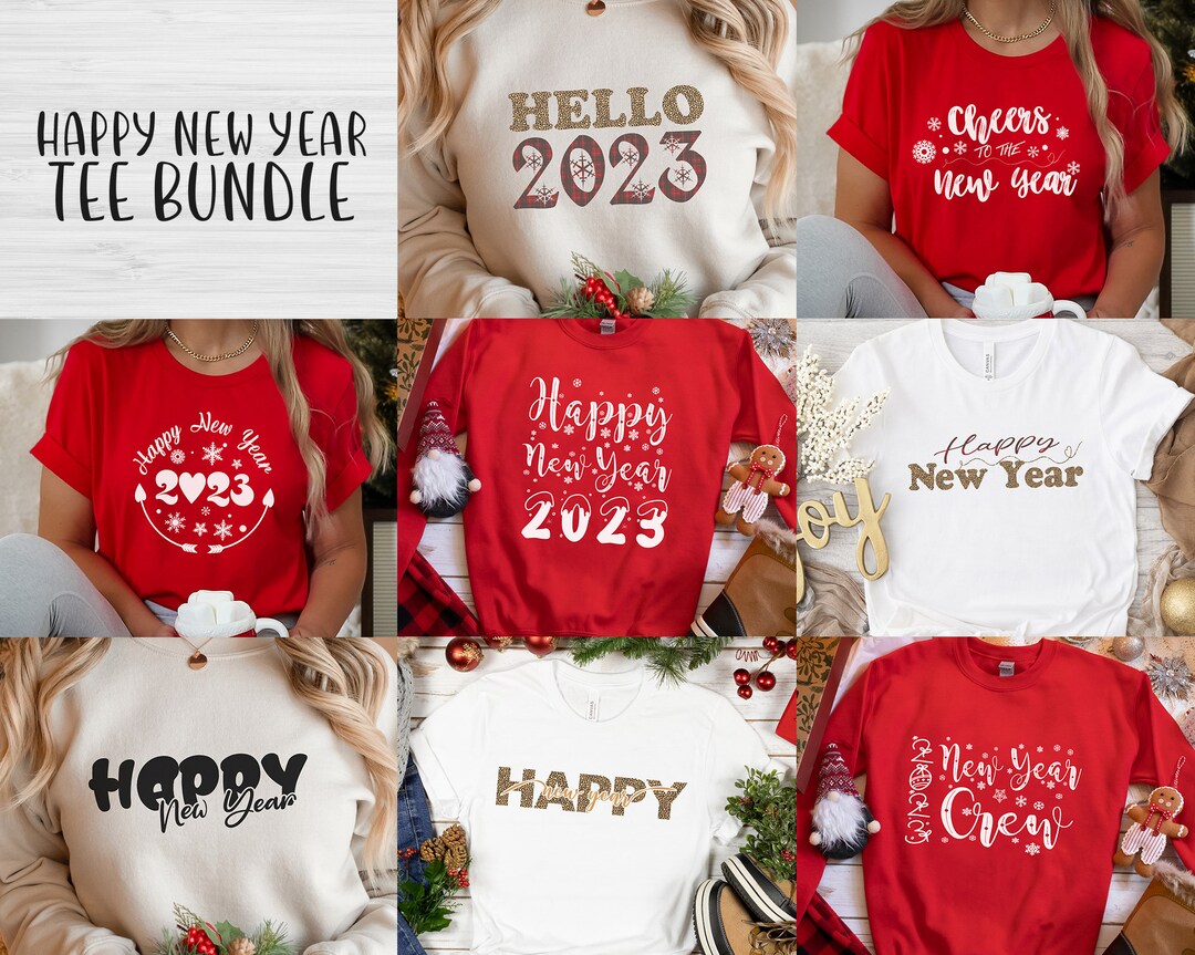Happy New Year Bundle New Year Bundle Png Holiday Shirt Bundle ...