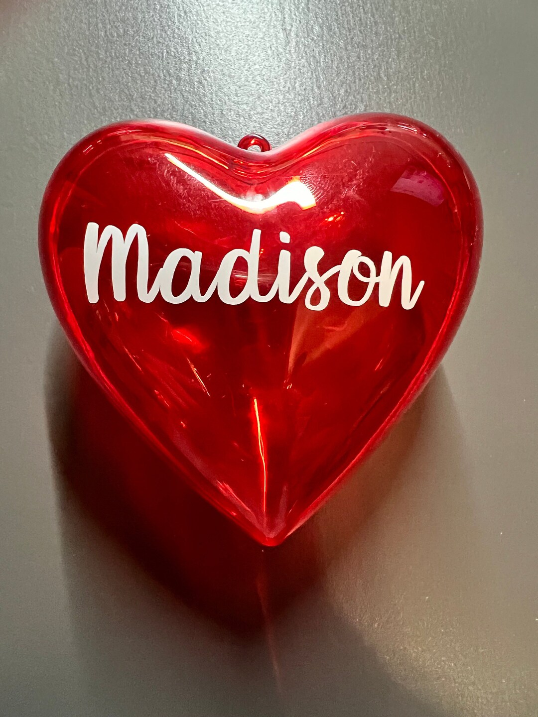 Personalized Fillable Heart, Valentines Day Treat Container, Red Heart ...