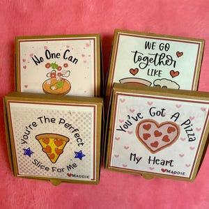 Pizza Box Valentine, Mini Pizza Box, Class Valentine, Valentine's Pizza ...