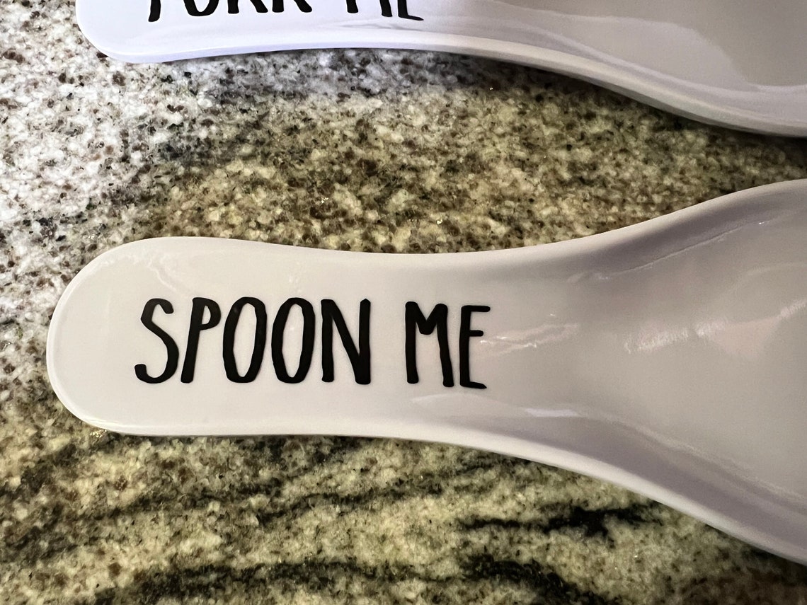 Set of Spoon and Fork Rests, Spoon Me and Fork Me Spoon and Fork Rest ...