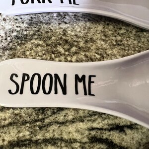 Set of Spoon and Fork Rests, Spoon Me and Fork Me Spoon and Fork Rest ...