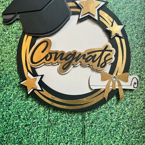 Graduation Cake Topper, Personalized Graduation Cake Topper, Cake ...