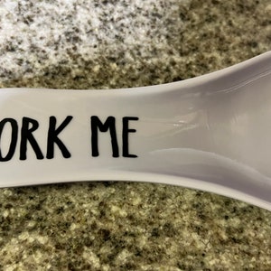 Set of Spoon and Fork Rests, Spoon Me and Fork Me Spoon and Fork Rest ...