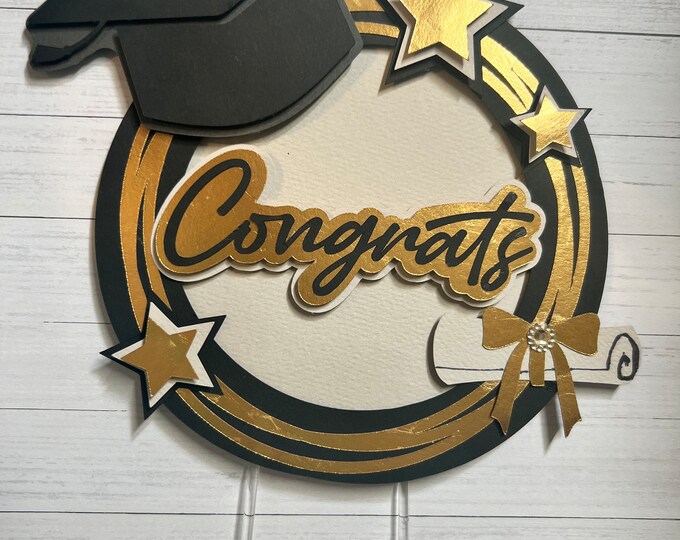 Graduation Cake Topper, Personalized Graduation Cake Topper, Cake ...