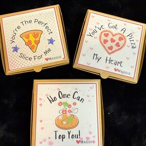Pizza Box Valentine, Mini Pizza Box, Class Valentine, Valentine's Pizza ...