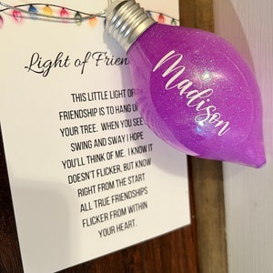 Light of Friendship Ornament With Poem, Friendship Poem, Friendship ...