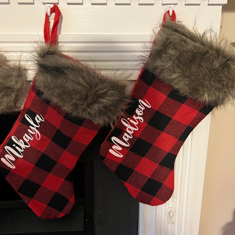 Plaid Stocking - Etsy