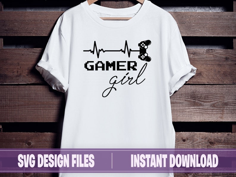 Gamer Girl, Gamer SVG Print & Cut File, Vector Clipart, Printable ...