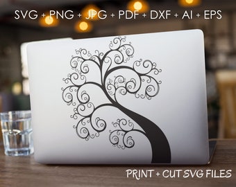 Curly Tree Svg - Etsy