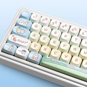 Chikawa Themed Keycap Set for MX Switch Mechanical Keyboard PBT Cute ...