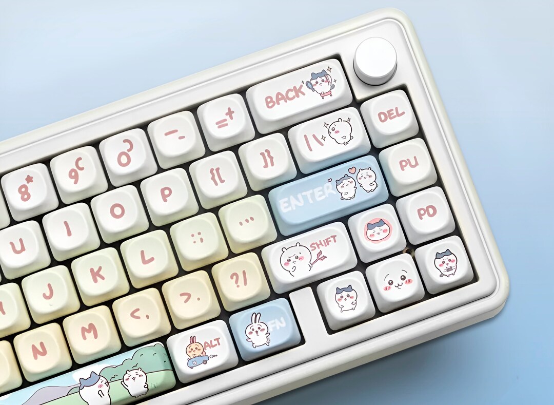 Chikawa Themed Keycap Set for MX Switch Mechanical Keyboard PBT Cute ...