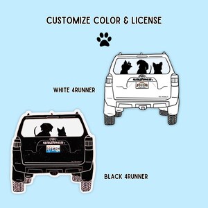 4runner Suv Sticker, Custom Dog Sticker, Backseat Dog Car Sticker for ...