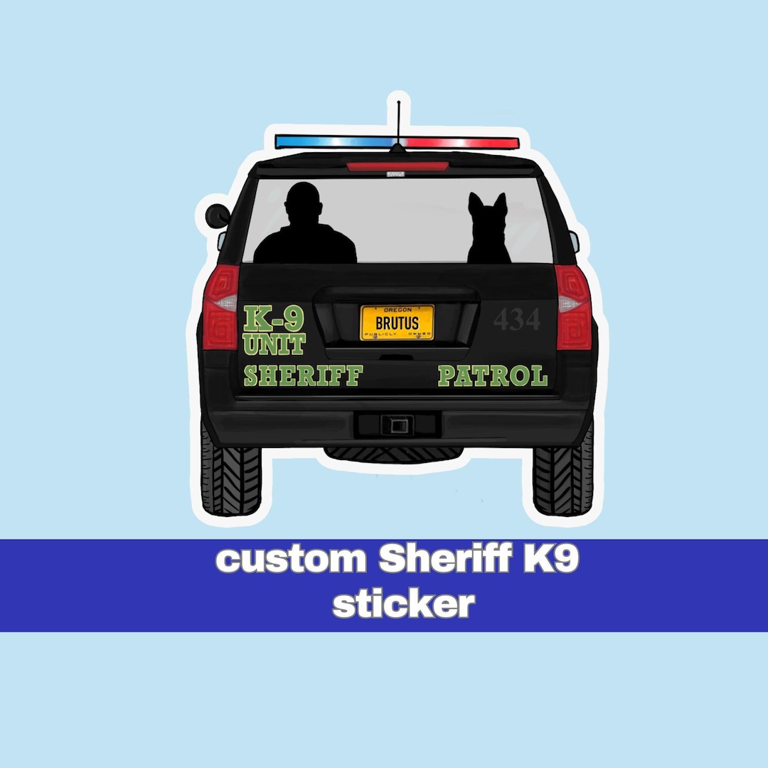 Law Enforcement Sticker Decal, K9 Officer, Custom Officer Sticker ...
