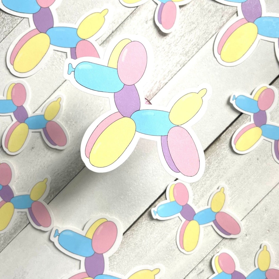 Dog Sticker, Balloon Dog, Balloon Dog Sticker, Dog Sticker for Kids ...
