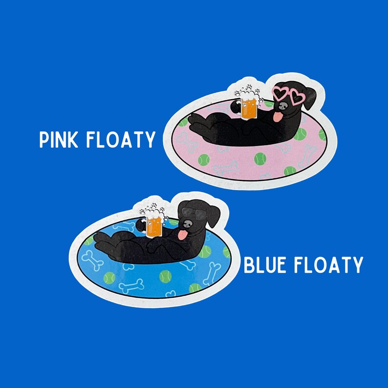 Labrador Dog Summer Sticker: Pool Floaty, Day Drinking - Etsy