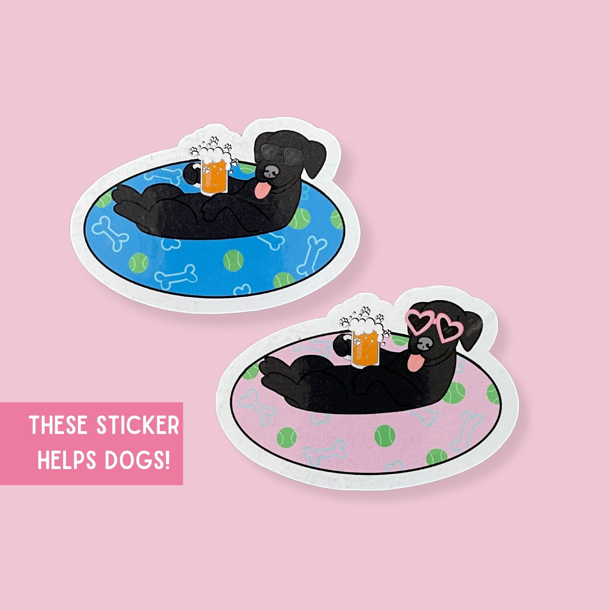 Labrador Dog Sticker Summer Dog Sticker Pool Floaty Sticker - Etsy