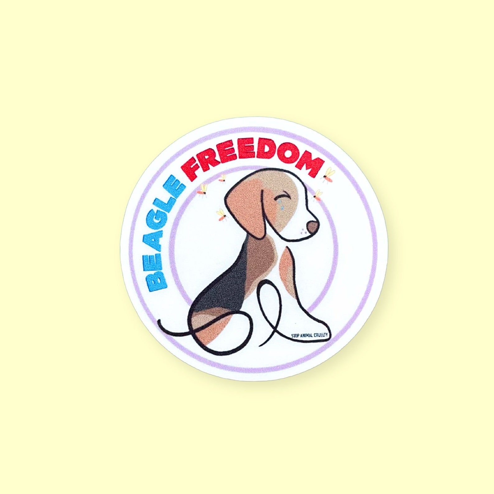 Beagle Sticker, Anti Animal Testing Sticker, Beagle Freedom Sticker, No ...