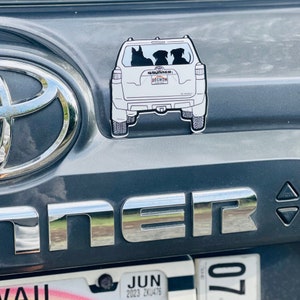 Custom 4runner Suv Sticker, Dogmom Sticker, Dog Silhouette, Sticker for ...