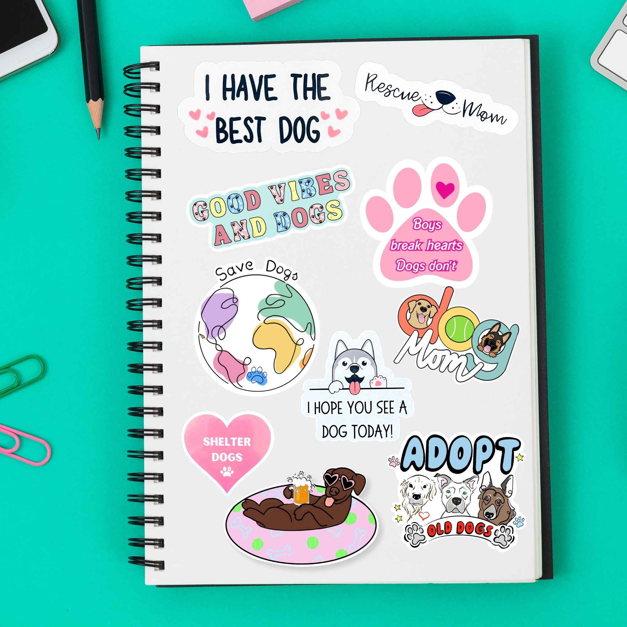 Save Dogs Earth Sticker: Waterproof Dog Rescue Decal - Etsy