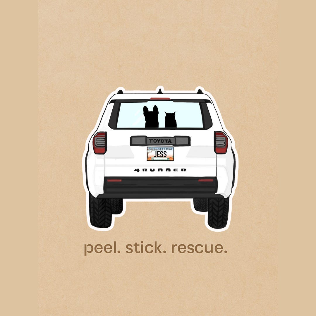 Custom 2025 4runner TRD Sticker - Personalized Dog Silhouette Car Decal ...