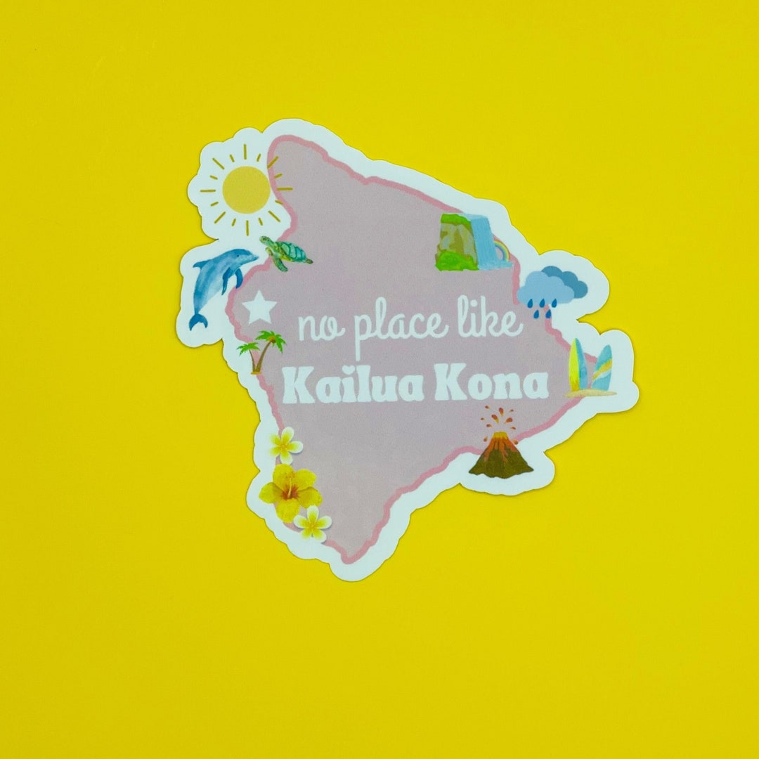 Hawaii Islands Sticker, Kailua Kona Sticker, Waterproof Hawaii Sticker ...