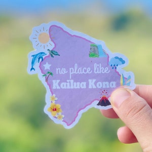 Hawaii Islands Sticker, Kailua Kona Sticker, Waterproof Hawaii Sticker ...