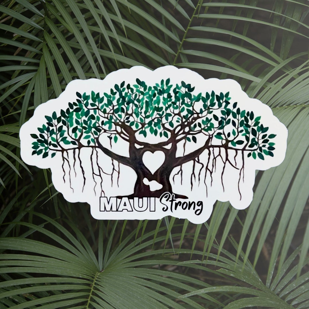 Maui Banyan Tree Sticker, Maui Strong Sticker Decal, Maui Lahaina ...