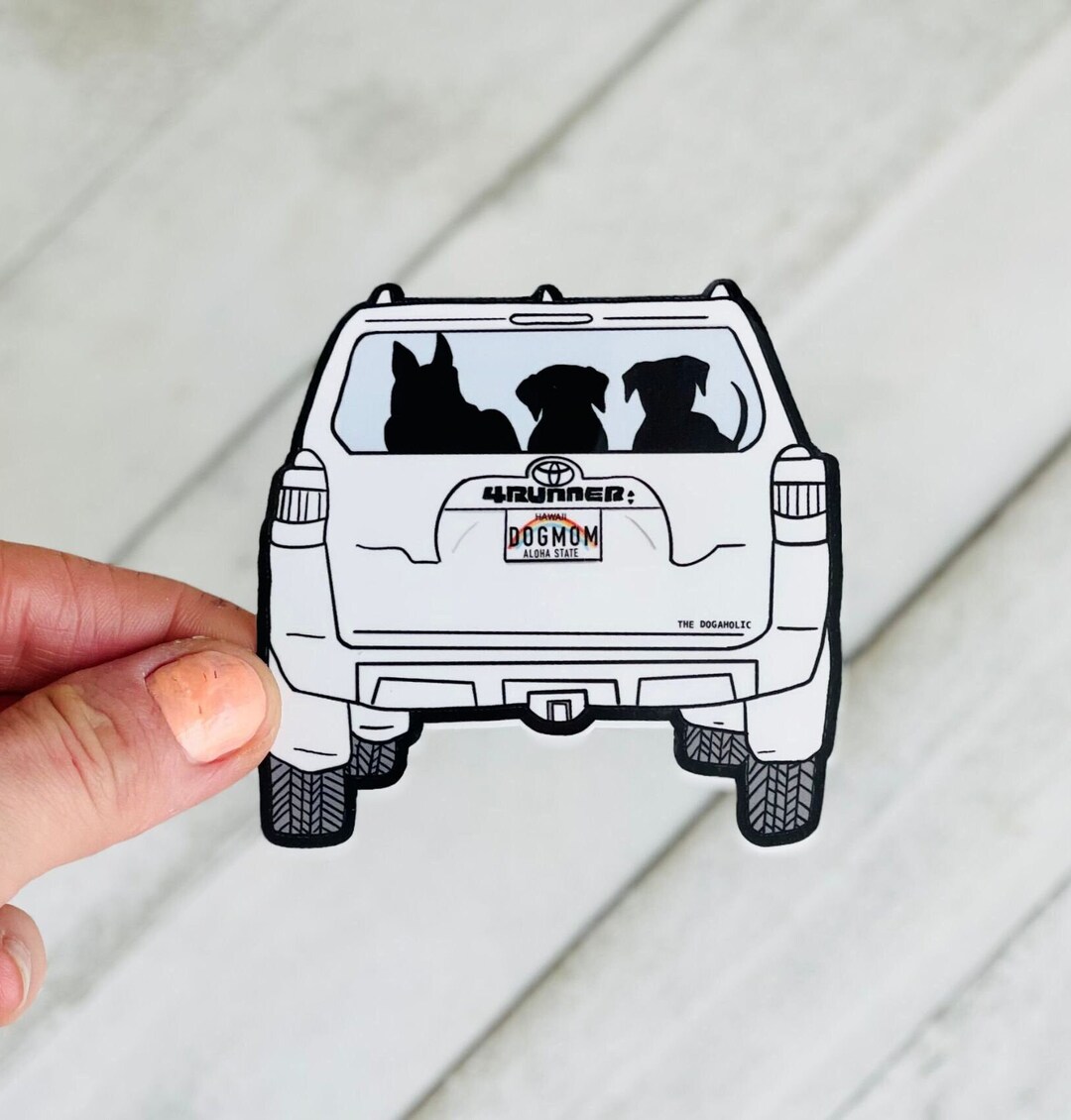 4 Runner Suv Sticker, Custom Dogmom Sticker, Backseat Dog Car Sticker ...