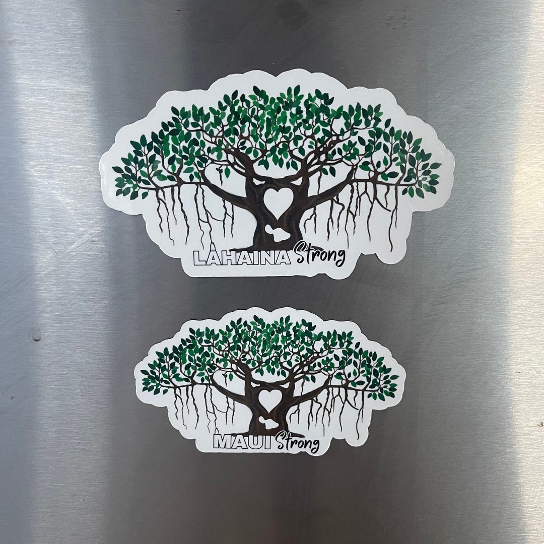Maui Lahaina Banyan Tree Magnet, Lahaina Maui Strong Magnet, Maui ...