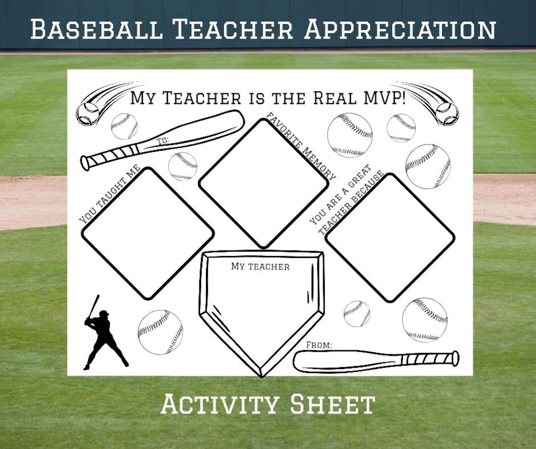 Baseball Theme Teacher Appreciation Teacher Appreciation Week Coloring ...