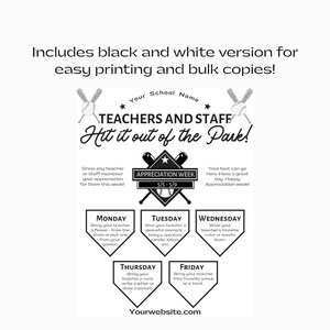 Baseball Theme Teacher Appreciation Templates Edit and Customize With ...