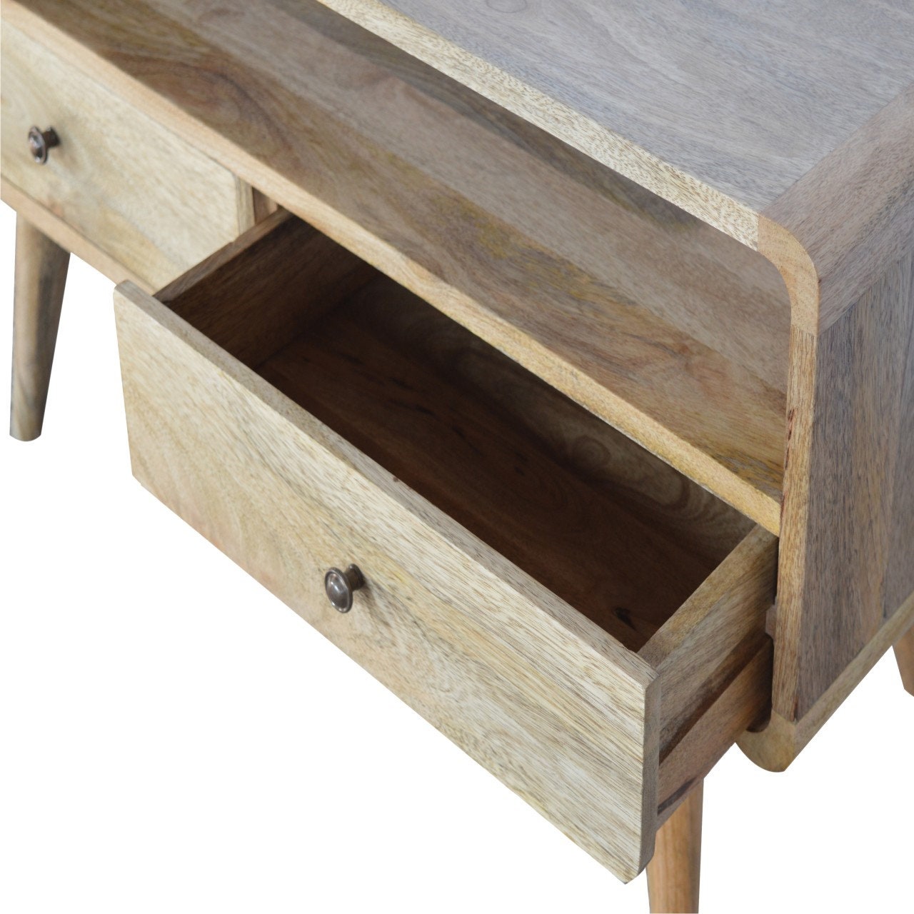 Tv Stand Curved Media Unit Mid Century Tv Unit Media - Etsy UK