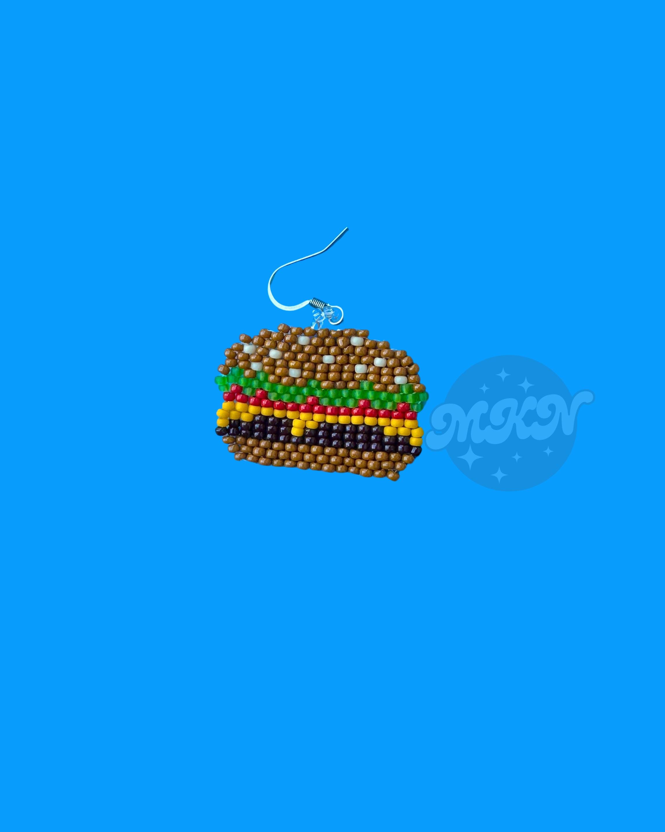 Brick Stitch Earring Pattern |burger Bead Pattern | Double Brick Stitch ...