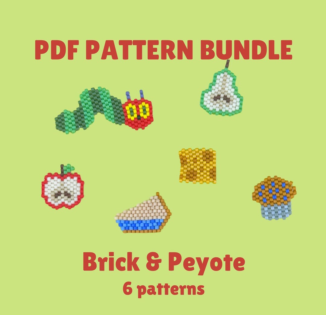Hungry Caterpillar Bead Pattern | Bead Pattern Bundle | Food Bead ...