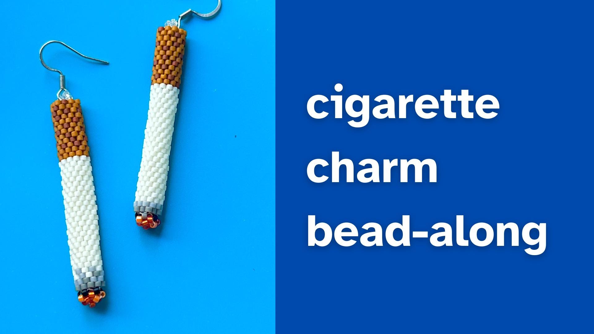 Beaded Cigarette Charm| Instant Download | Cigarette Earrings - Etsy