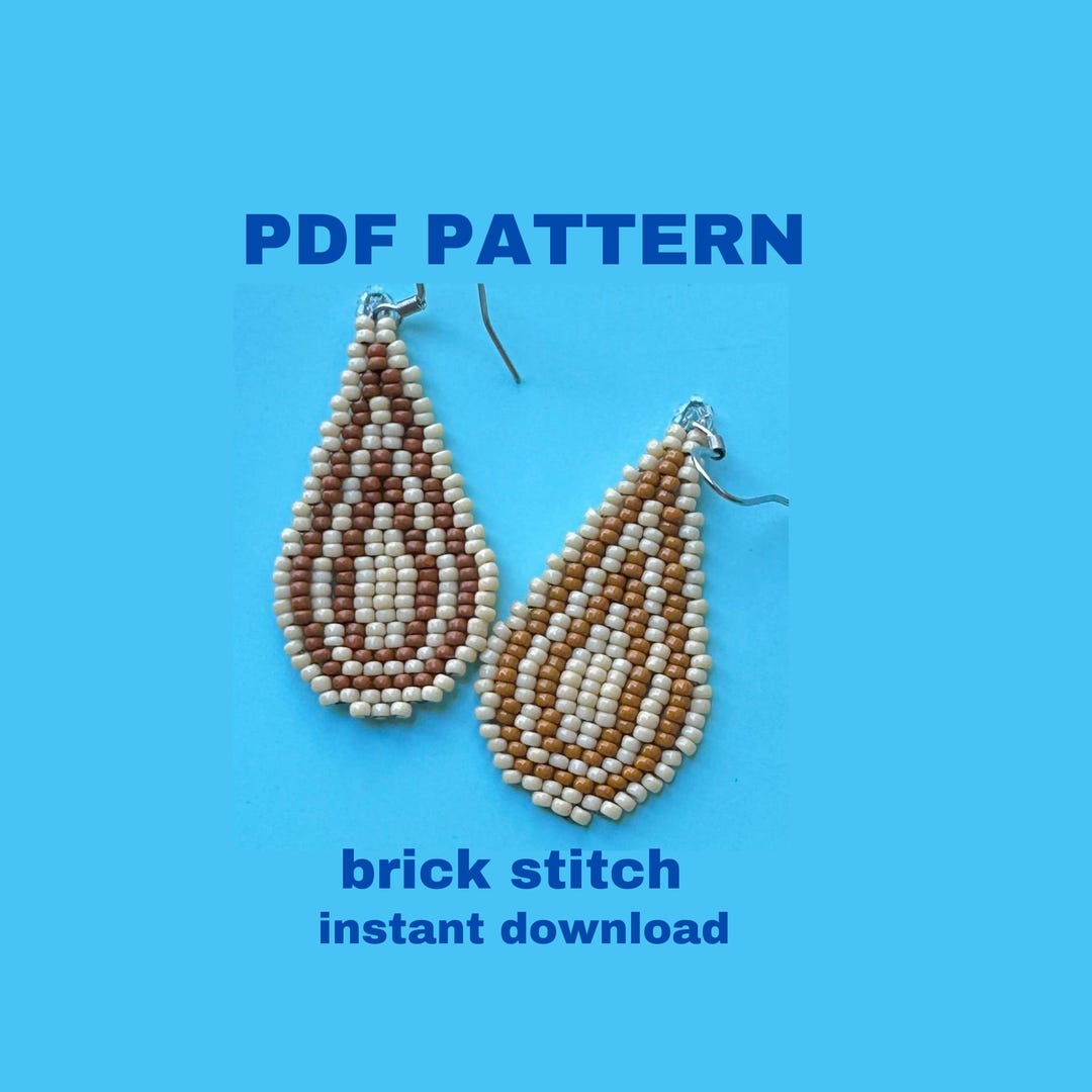 Double Brick Stitch Bead Pattern | Abstract Bead Pattern | Brick Stitch ...