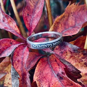 Womens Memento Mori Sterling Silver Ring Remember Jewelry Engagement ...