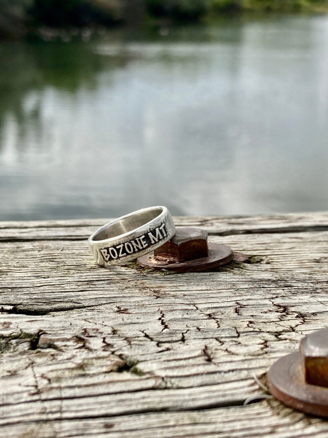 Bozeman Montana Ring: Sterling Silver Bozone MT Jewelry - Etsy