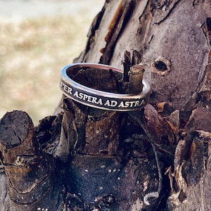 Womens per Aspera Ad Astra Ring - Through Hardships to the Stars ...