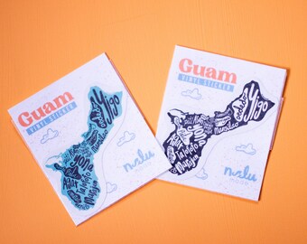 Guam Sticker Turtle With Seal of Guam Sticker Vinyl Decal - Etsy