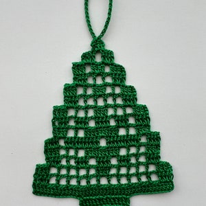 Pattern 2 Filet Trees Crochet Christmas Ornament Decor Gift Vintage ...