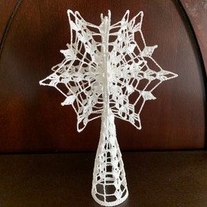 Pattern 3D Snowflake Crochet Unique Handmade Christmas Tree Topper PDF ...