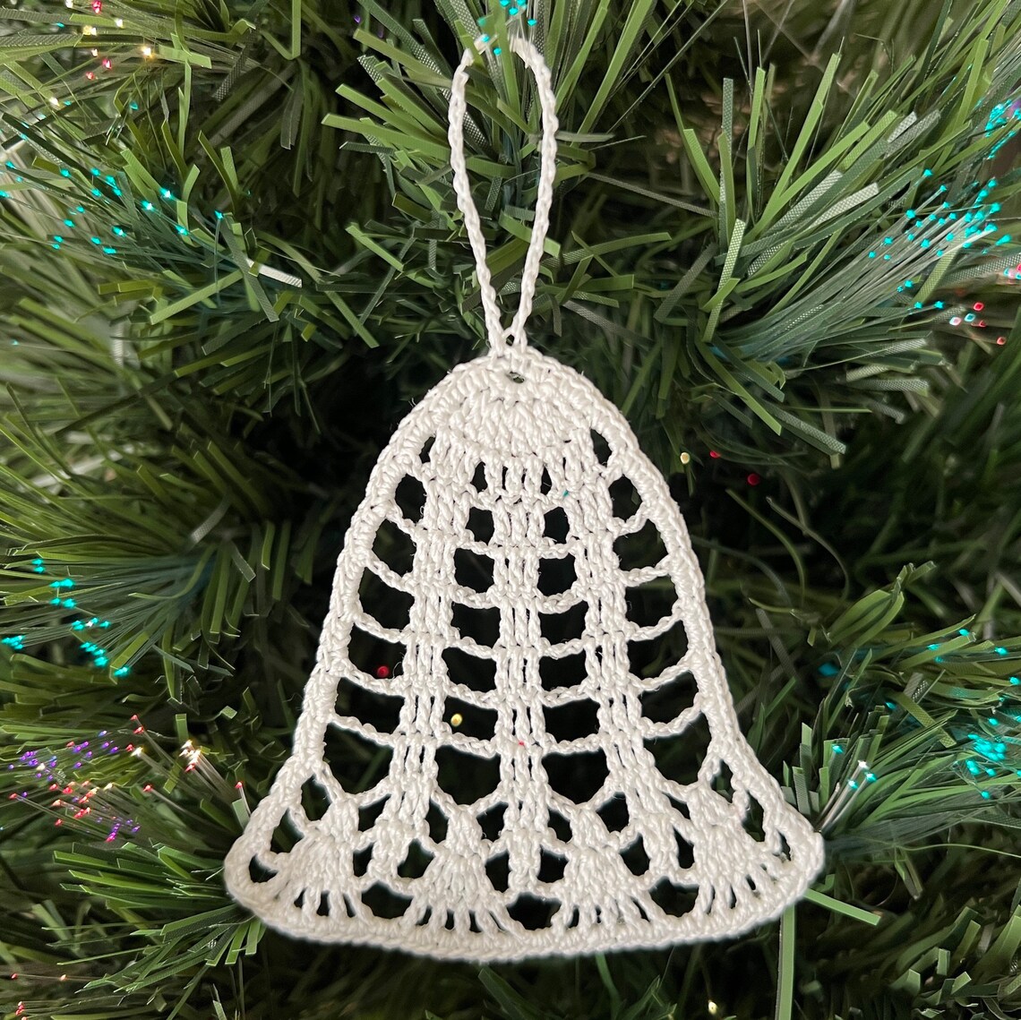 Pattern 8 Flat Bells Crochet Christmas Ornament Decor Gift Vintage ...