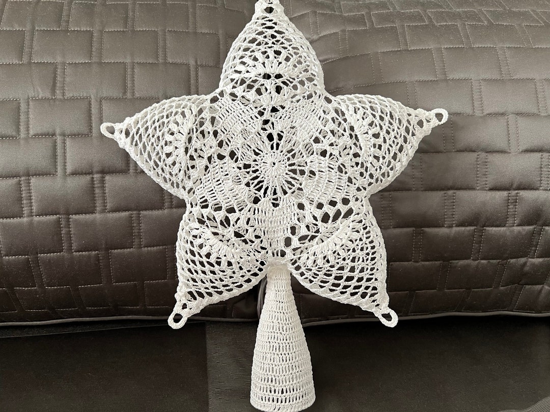 Crochet 5-point Star Christmas Tree Topper Pattern: Handmade Decor (PDF ...